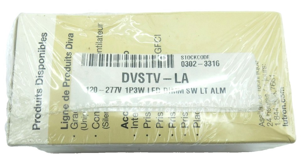 Lutron DVSTV-LA Diva 8 Amp 3-way/Single-Pole 0-10V Dimmer LIGHT ALMOND ...