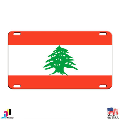 Lebanon Country Flag License Plate Tag For Home, Street Road Aluminum ...