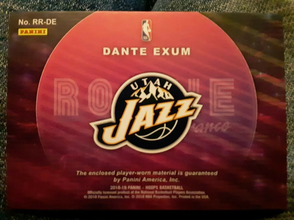 2018-19 Panini NBA Hoops Rookie Remembrance Dante Exum Memorabilia Card ...