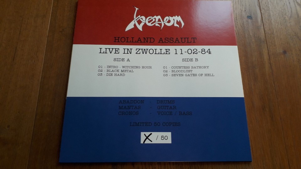 VENOM -HOLLAND ASSAULT- orange vinyl UNNUMBERED color test metallica ...