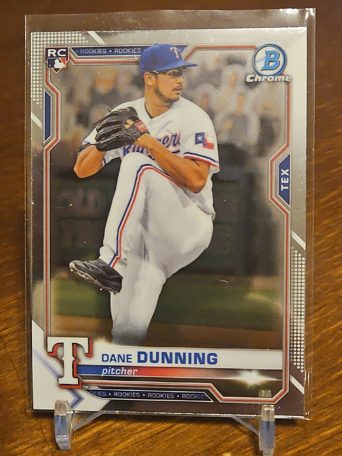 2021 Bowman Chrome #75 Dane Dunning Texas Rangers Rookie Card RC | eBay