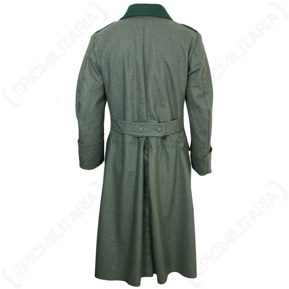 WW2 German M36 Wool Great Coat - Repro Trench Over Heer Army Field Grey ...