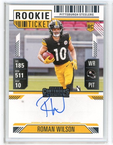 2024 Panini Contenders Roman Wilson RC Rookie Ticket AUTO Autograph | eBay