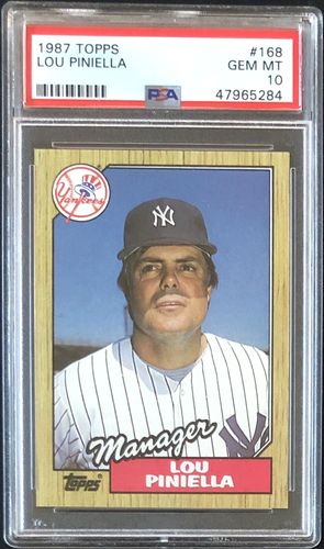 1987 TOPPS #168 MANAGER LOU PINIELLA PSA 10 GEM MT YANKEES | eBay