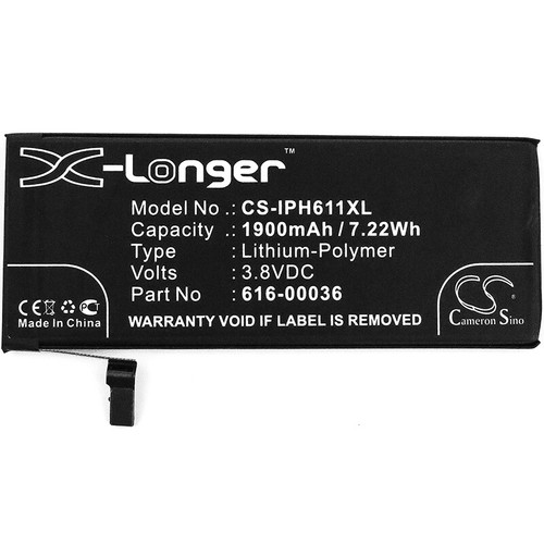 Battery for Apple iPhone 6s, A1691, A1633, A1688, A1700 Replacement 616 ...