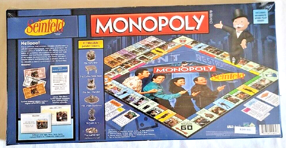 2009 Monopoly Board Game SEINFELD COLLECTORS EDITION Hasbro *BRAND NEW ...