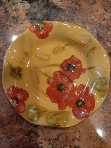 FLEUR ROUGE Nanette Vacher Ambiance Collection 7" Ruffled Dessert Bowl ...