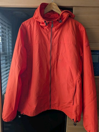 Brooks Brothers Rain Jacket Men L Orange Long Sleeve Hooded Full-Zip ...