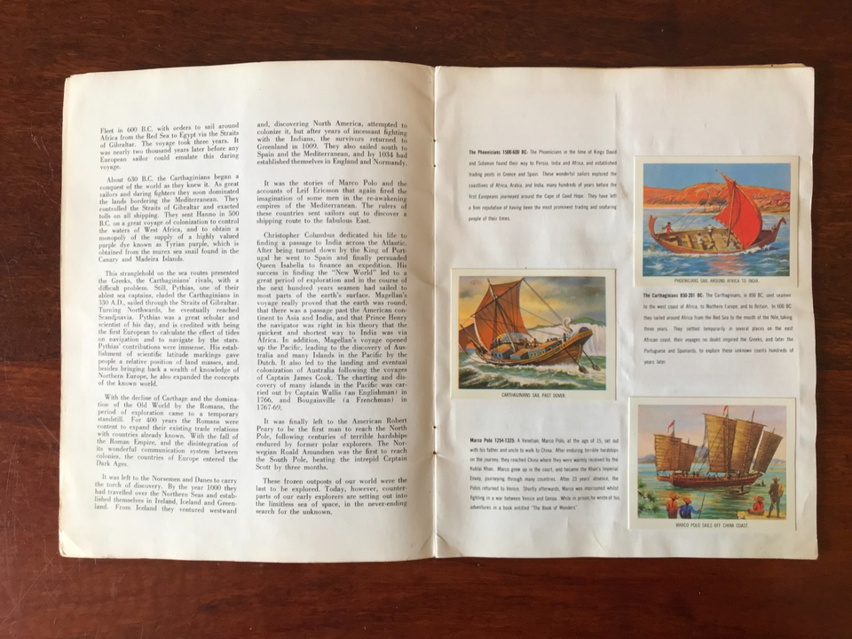 Nabisco Vita Brits Album & Cards EXPLORERS & THEIR SHIPS (1968) 30 ...