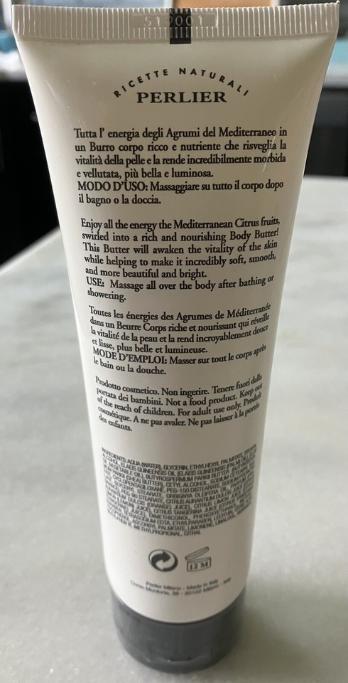 Perlier Agrumarium Orange Extract Body Butter 4.2fl oz 125ml Made In ...