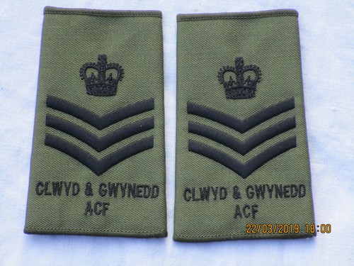 Rank Loops: Staff Sergeant, ACF, Olive, Army Cadet Force, Clwyd ...