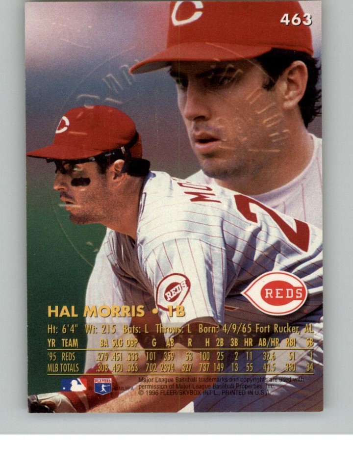 1996 Fleer Ultra Hal Morris 463 Cincinnati Reds Gold Medallion | eBay