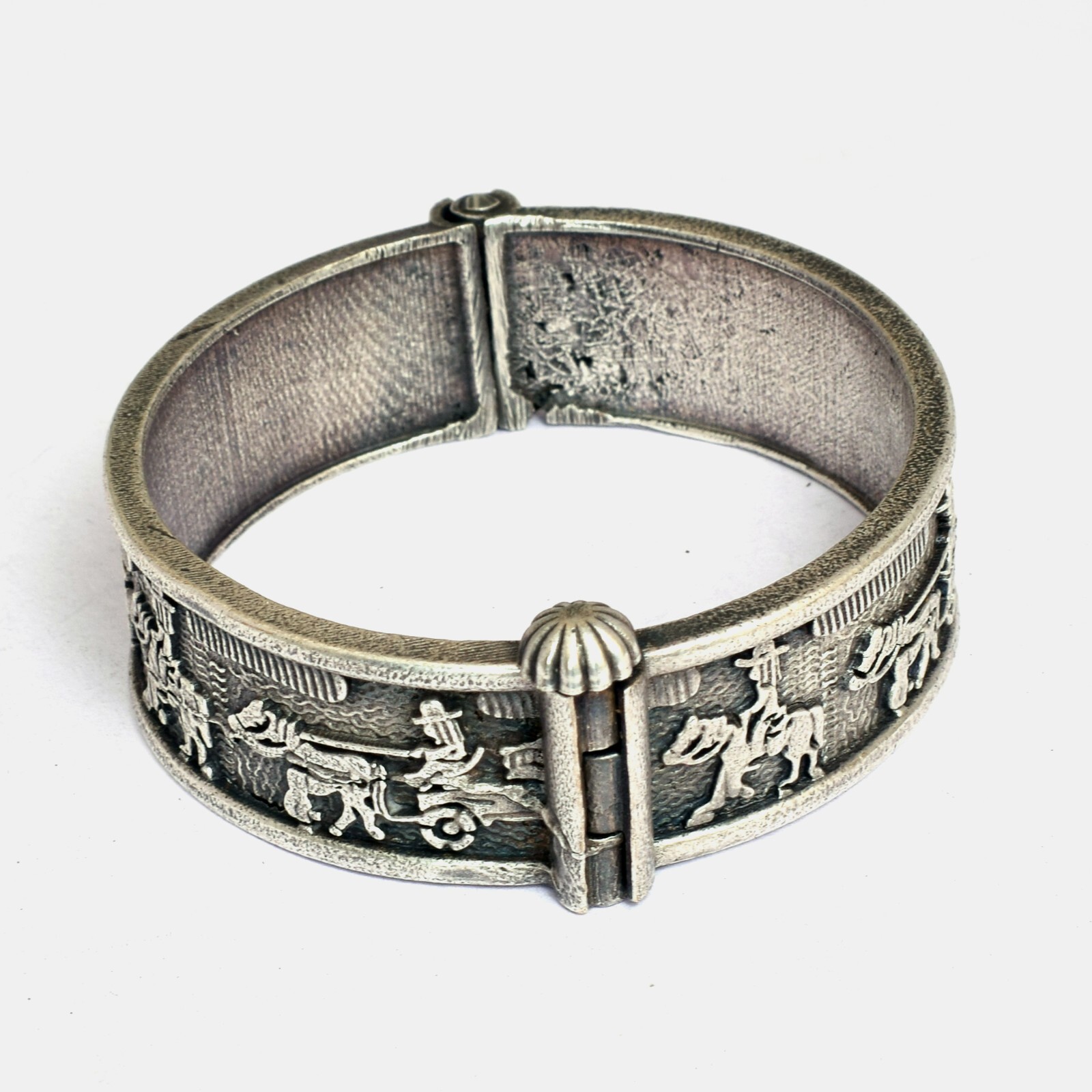 Oxidized Traditional Stylish Design Openable Screw Lock Bangle Bracelet ...