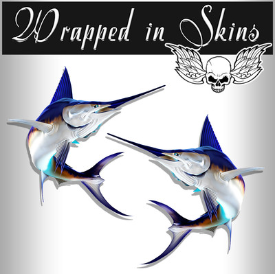 Swordfish Decals Fish Stickers Tackle Box RV Truck Trailer Camping AFP ...