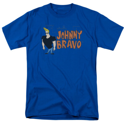 Johnny Bravo Johnny Logo T Shirt Mens Licensed Cartoon Merch Whoa Mama ...