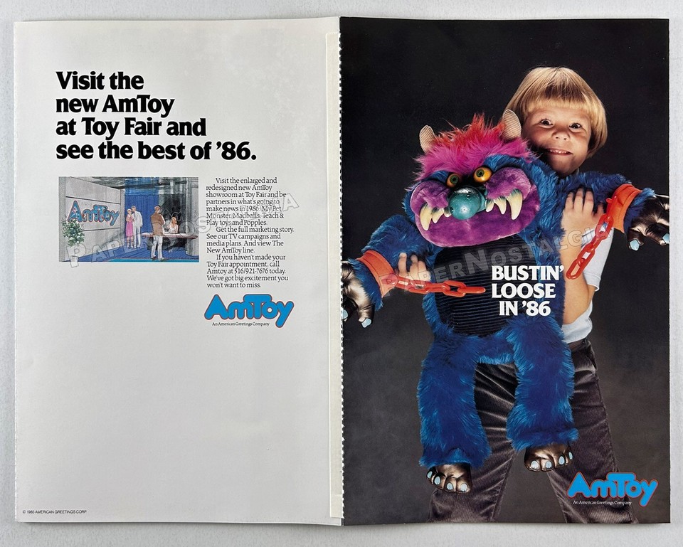 AmToy Brochure - Original 1986 Trade Ad Insert / Promo _ My Pet Monster ...