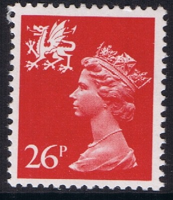 GB SG W61 MNH MINT STAMP Wales SG W61 26p Rosine PP Regional Machin ...