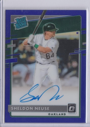 Sheldon Neuse 2020 Panini Donruss Optic - Rated Rookie Autograph Purple ...