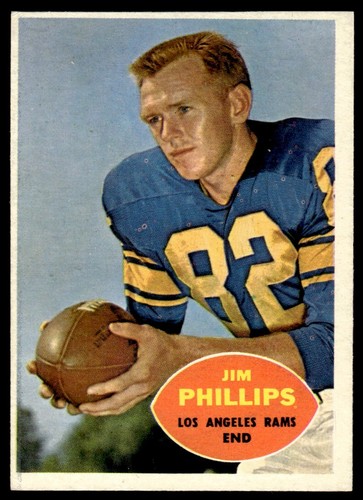 1960 Topps Jim Phillips Los Angeles Rams #66 a1 | eBay