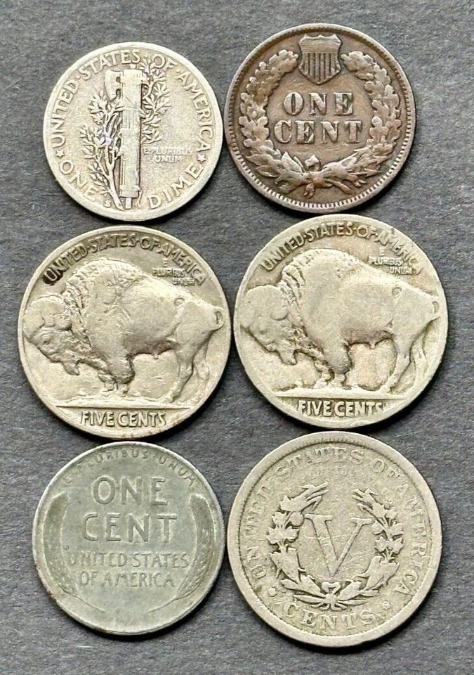 ESTATE SALE, OLD US COINS, STARTER LOT, SILVER, BUFFALO NICKELS ...