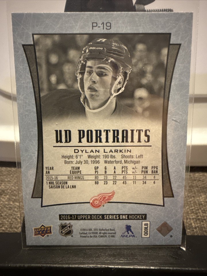 2016-17 UD Portraits Dylan Larkin P-19 | eBay
