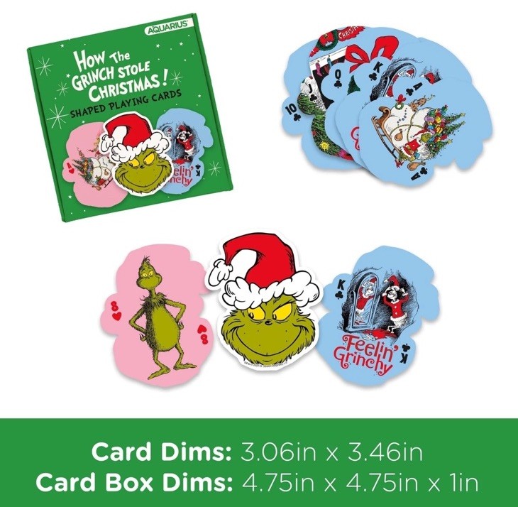 Grinch Who Stole Christmas! Holiday Christmas Grinch Shaped Playing ...