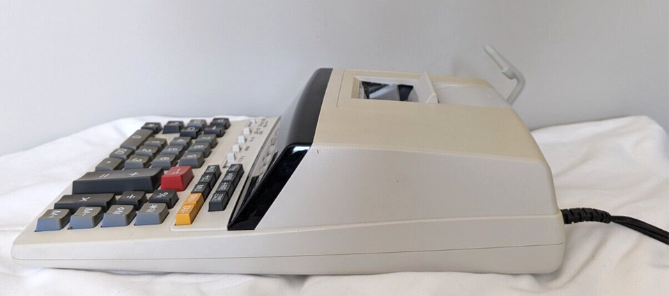Sharp EL-1197P III 12 Digit 2 Color Electronic Printing Adding Machine ...