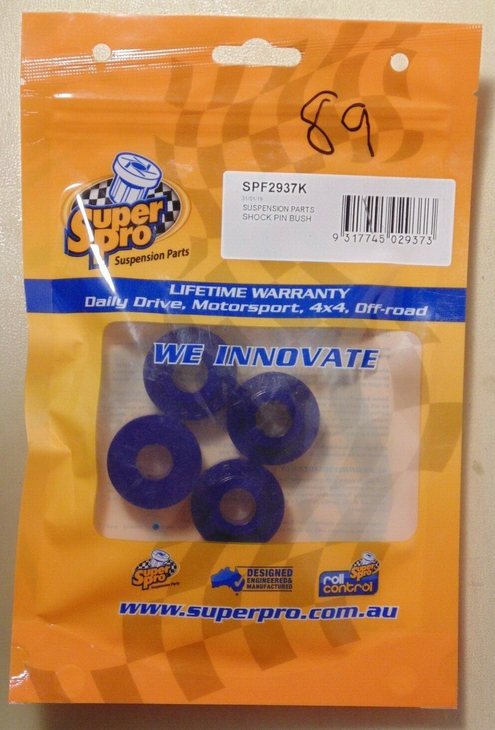 SUPER PRO Shock Absorber Pin Bushes for Ford Mustang & Falcon XK to XH ...