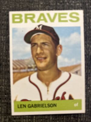 1964 Topps Baseball Card #198 Len Gabrielson Milwaukee Braves NmMt Free ...