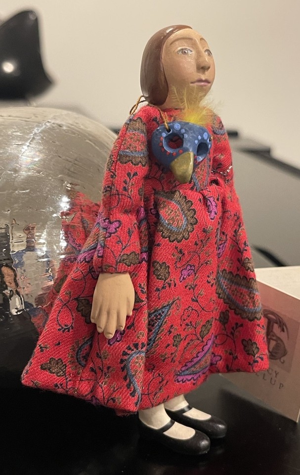 OOAK Artist Doll Tracy Gallup Girl w Masks Signed Bisque Handmade 6” | eBay