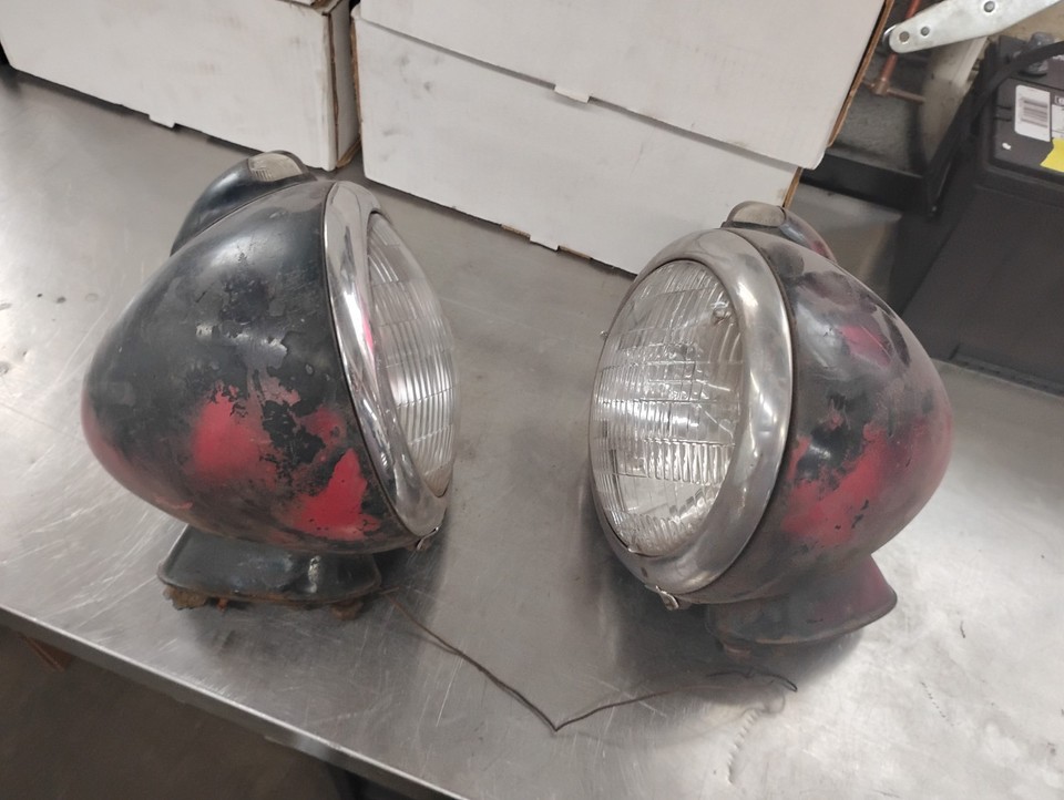 Vintage Guide 682-C Style Headlights Headlamps w/ Top Marker Lights Hot ...