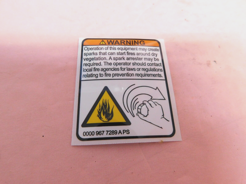 WARNING PICTOGRAM FILLER CAP STICKER DECAL # 0000 967 7289 CHAINSAW ...