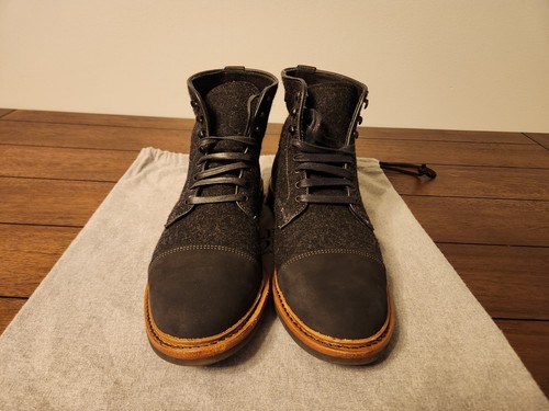 Allen Edmonds "LANDON" Cap-Toe Leather/Wool Boots Men's Size 9.5 D | eBay