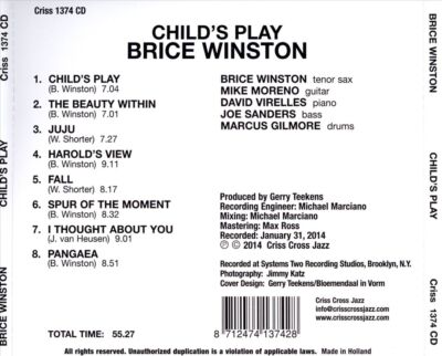 BRICE WINSTON CHILD'S PLAY NEW CD 8712474137428 | eBay