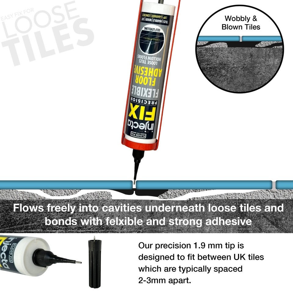 Injectafix From Floor-Fix Pro - Adhesive Repair Loose Tiles & Hollow ...