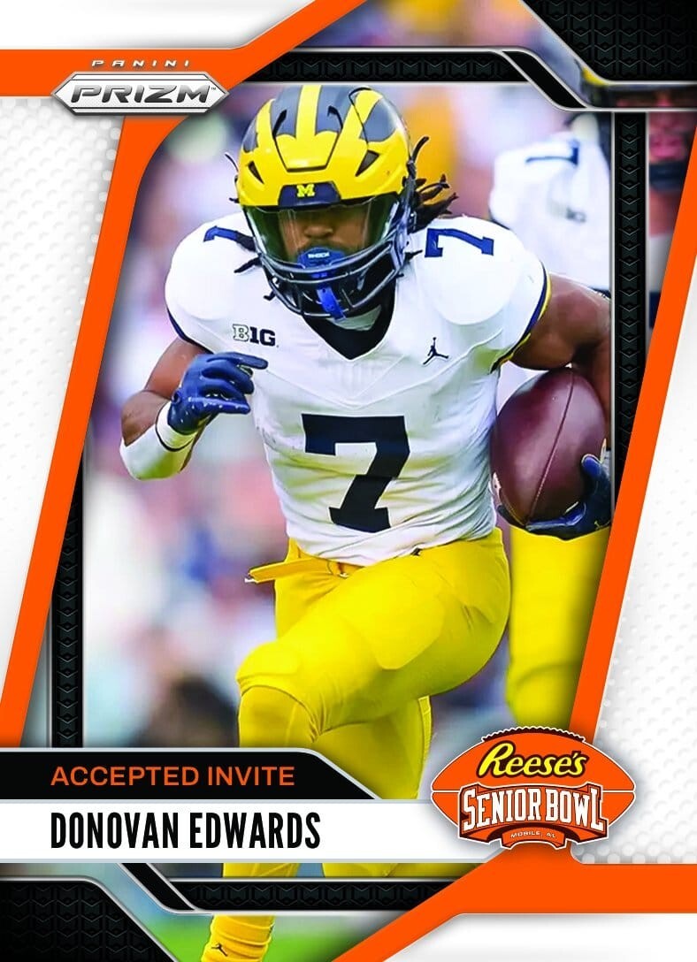 2025 SENIOR BOWL MICHIGAN WOLVERINES DONOVAN EDWARDS NEW YORK JETS ...