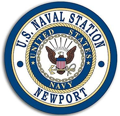 3 inch Round US Naval Station Newport Seal Sticker (Logo usn us decal ...
