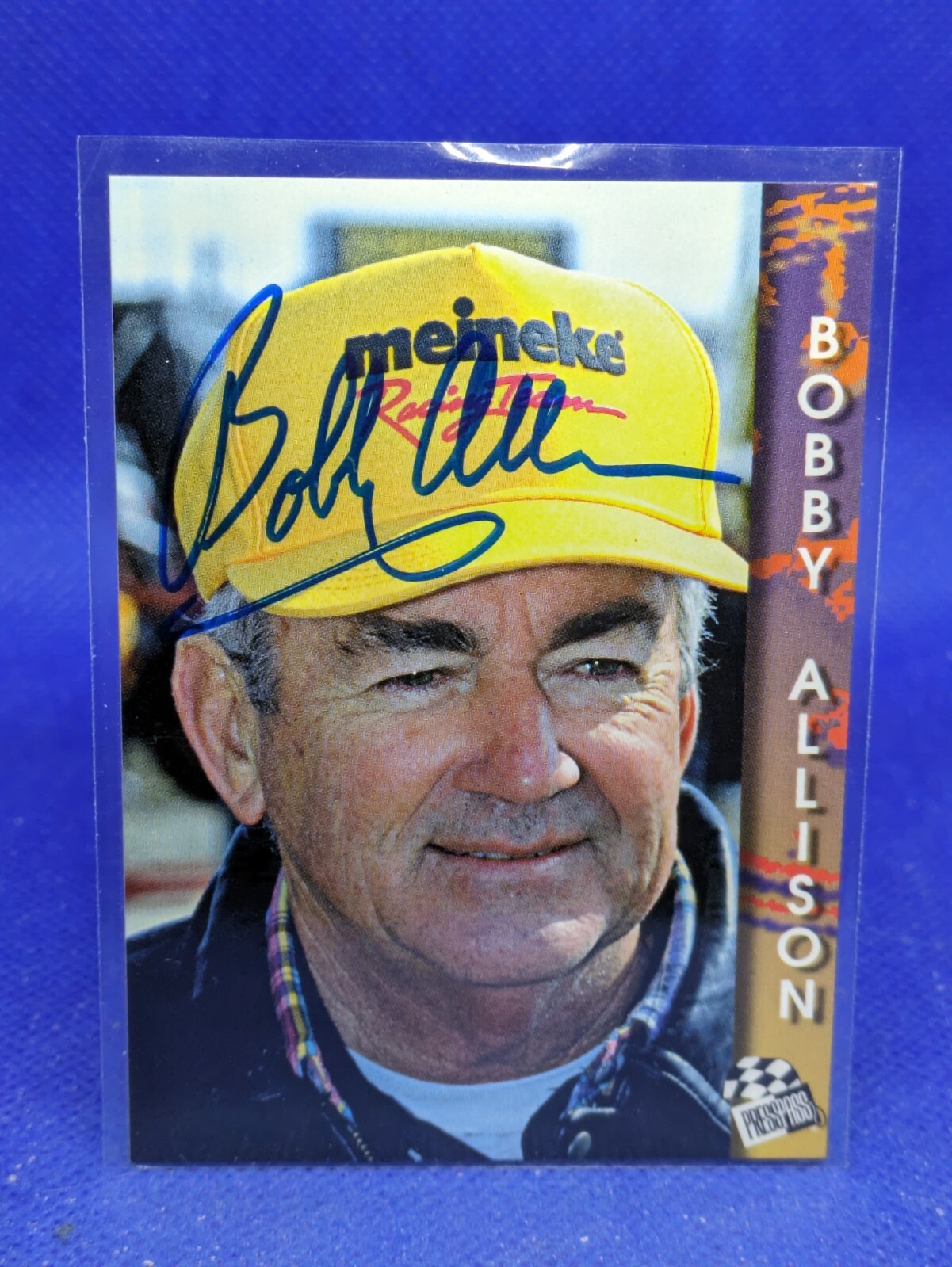 Bobby Allison PERSONAL AUTOGRAPH signed on card: 1994 Press Pass Racing ...