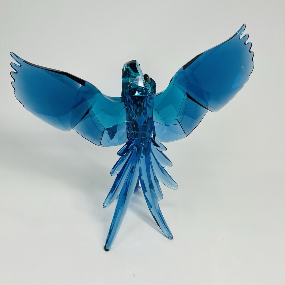 SWAROVSKI Blue Parrots Crystal Paradise Birds Figurine Rare 5136775 MIB ...