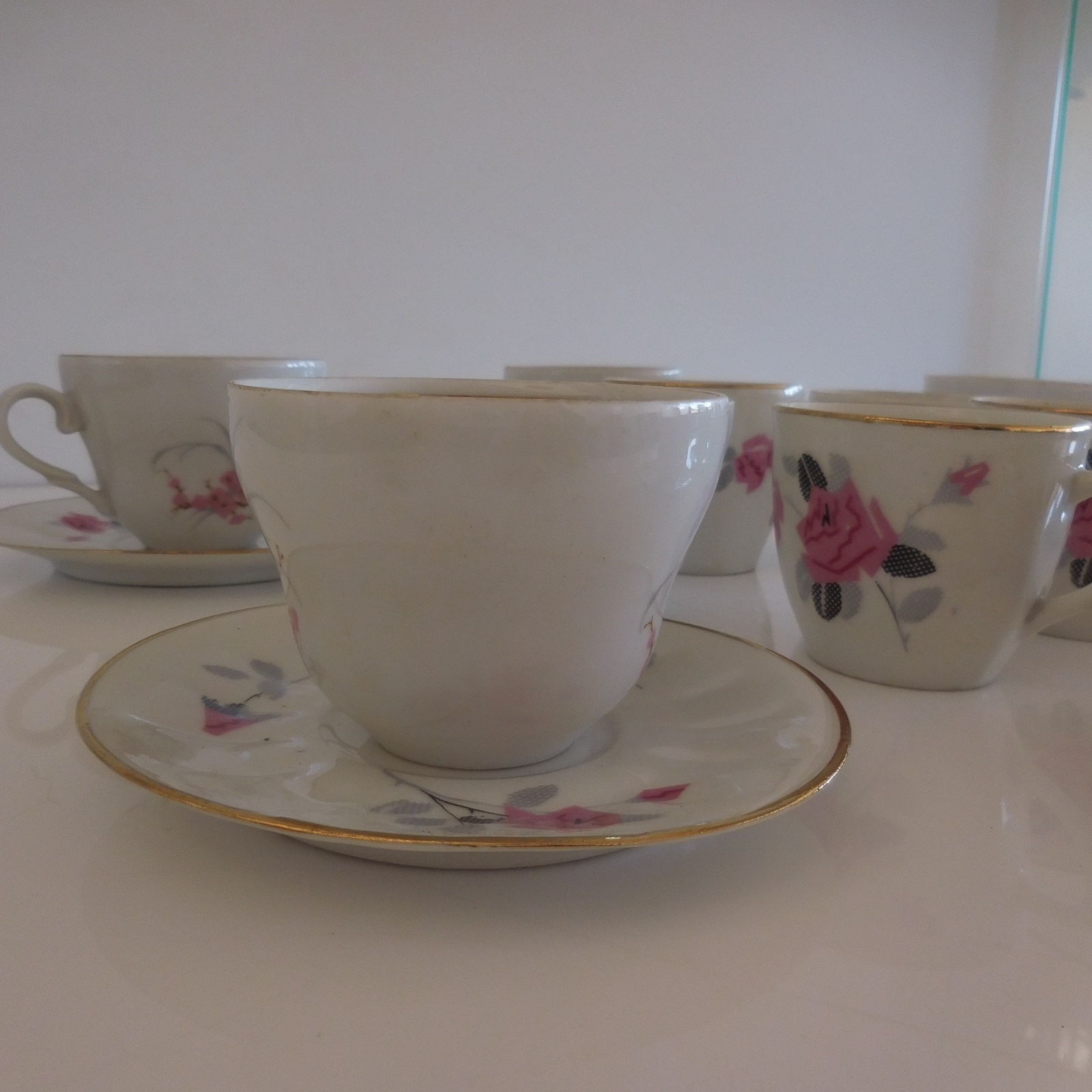 Tasses et soucoupes en porcelaine KHALA made in GDR art nouveau vintage ...