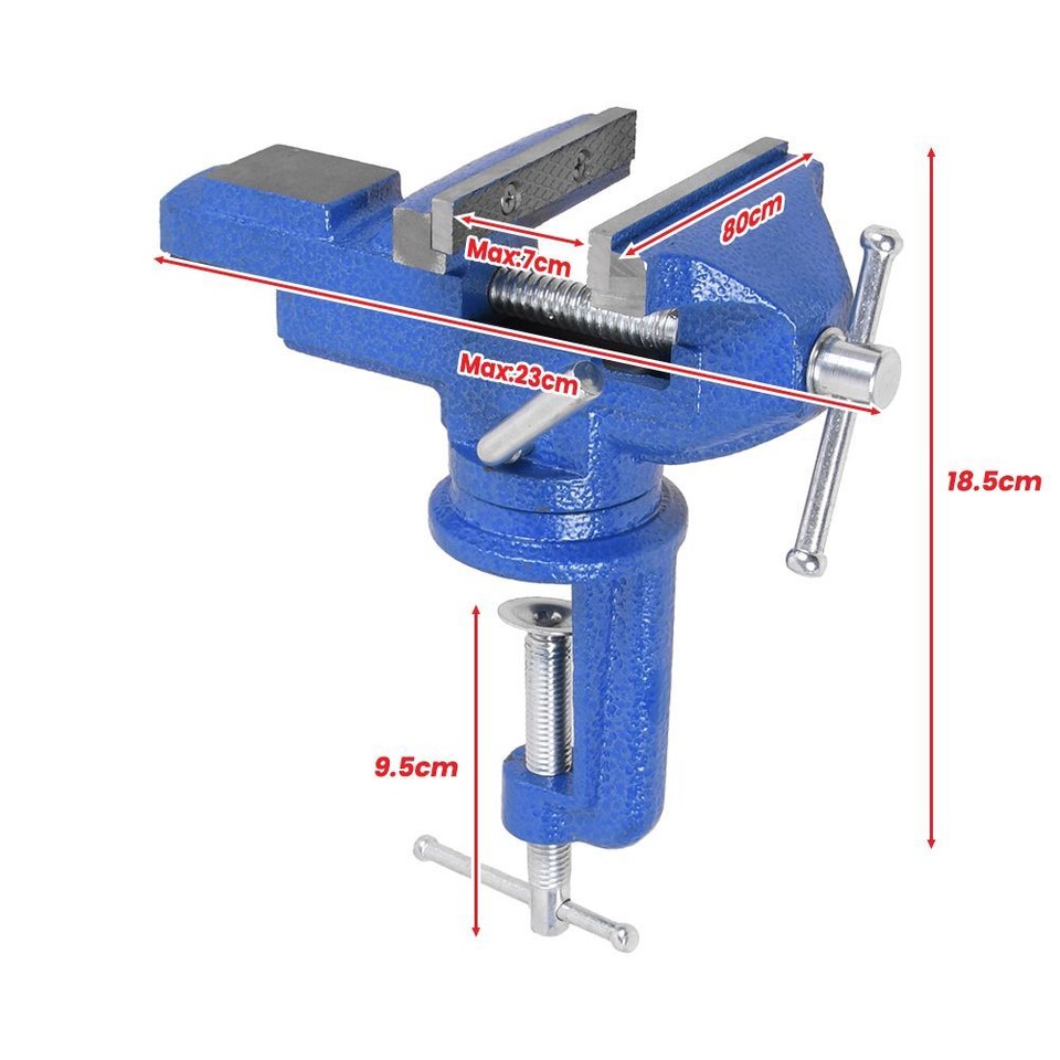 Heavy Duty Engineers Vise Swivel Base Workshop Vice Clamp Jaw Work ...
