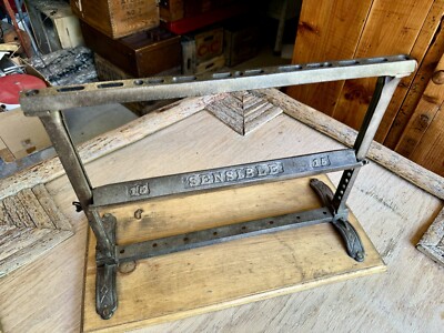Antique 15” Butcher PAPER CUTTER Holder Country Store Counter Cast Iron ...