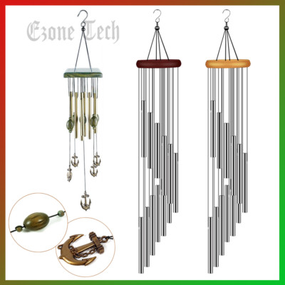 Wind Chimes Large Outdoor Deep Tone Chapel Bells 12 Tubes Gift Decor ...
