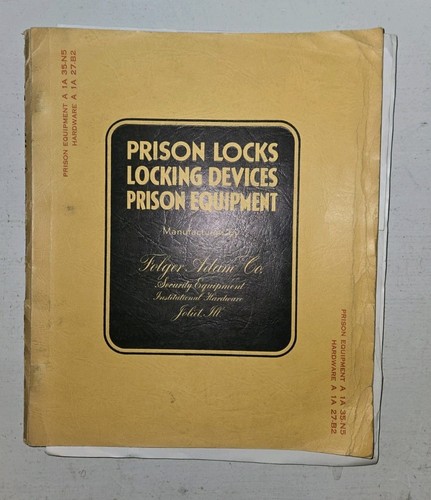 Folger Adams Prison Locks Devices and Equipment Catalog 1962 Vintage ...