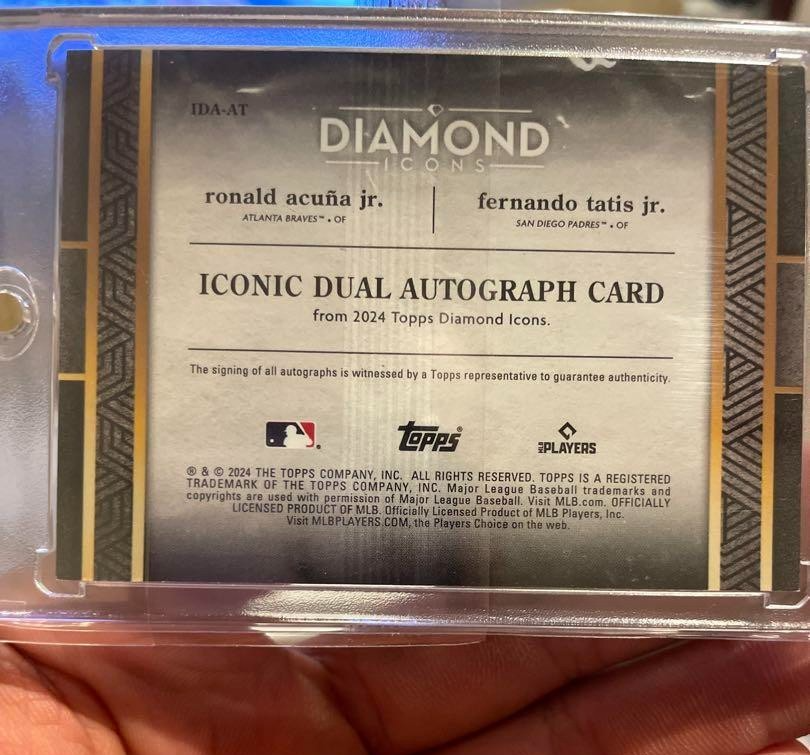 2024 Diamond Icons Iconic Dual Auto /25 Fernando Tatis, Jr and Ronald ...
