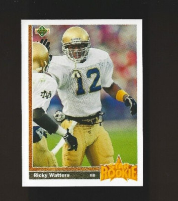 1991 Ricky Watters Upper Deck Star Rookie #9 RC Notre Dame 49ers | eBay