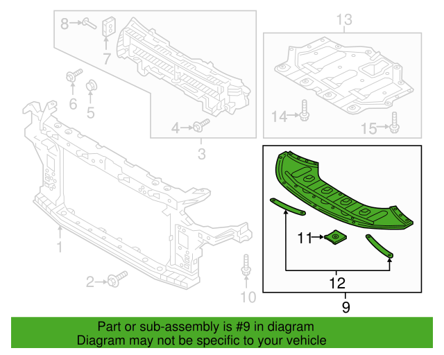 Genuine Hyundai Panel Assy-under Cover FRT 29110E6000 OEM for sale ...