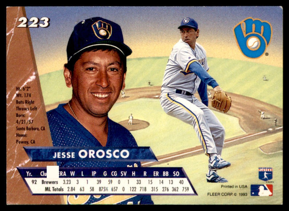 1993 Ultra #223 Jesse Orosco | eBay
