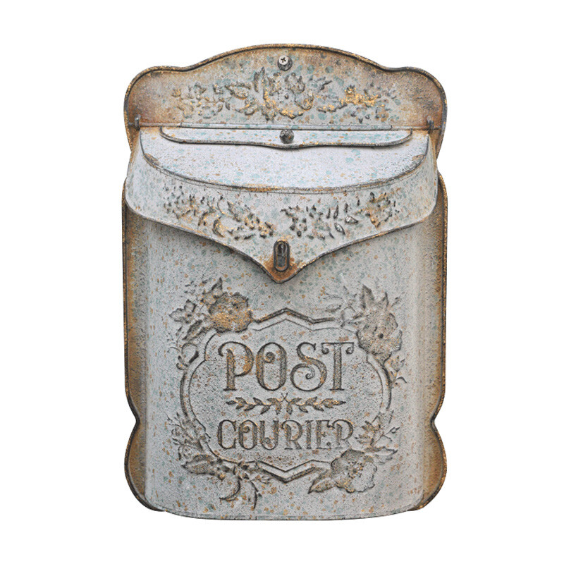 Vintage Rustic Letter Box Post Box Wall Mounted Decorative Metal ...