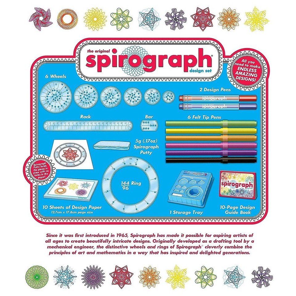 THE ORIGINAL SPIROGRAPH DESIGN SET CREATIVITY DRAWING ACTIVITY KIT KIDS AGES 8+ | eBay